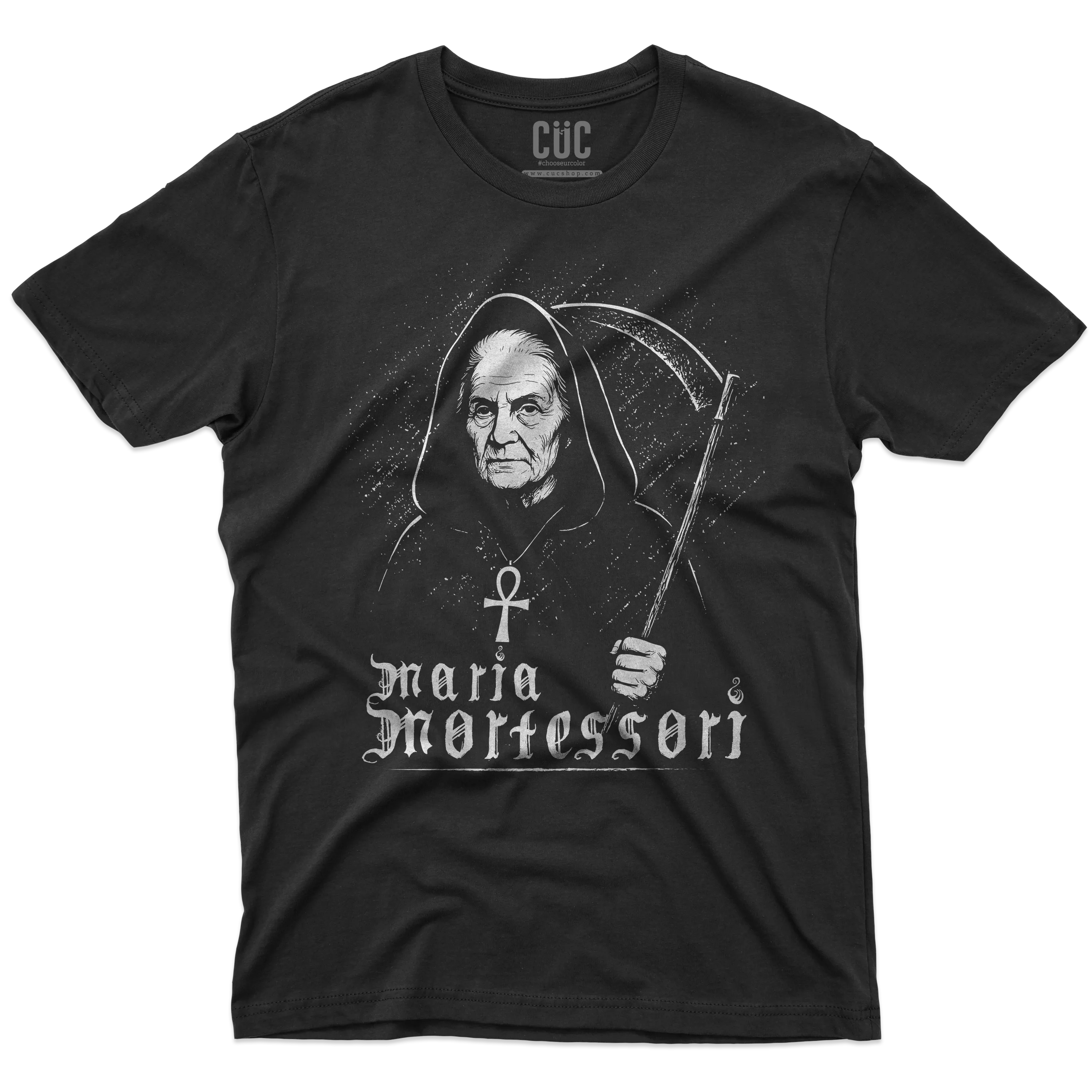 CUC T-SHIRT Maria Mortessori - PERSONAGGI FAMOSI - Black Metal - Diver ...